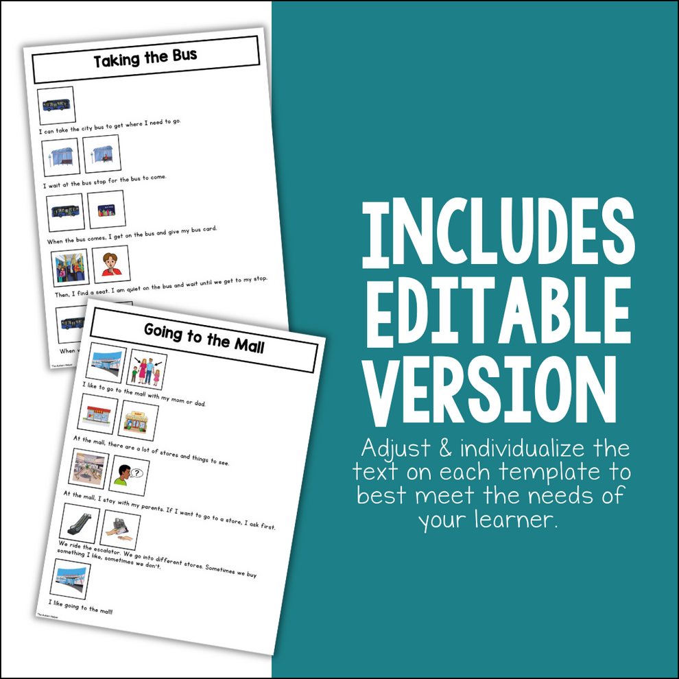 Visual Social Stories: Community Set 2 – The Autism Helper