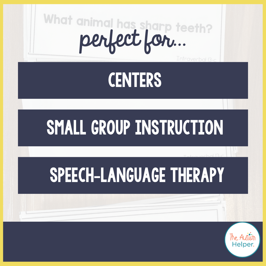 VB-MAPP Task Cards: Intraverbal and Linguistics Level 3 – The Autism Helper