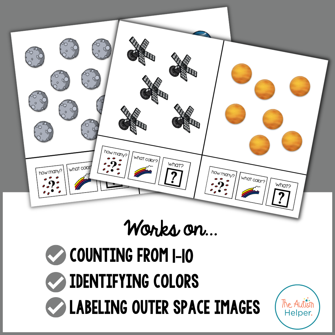 Count, Color, & Name Wh-Question Adapted Book - Outer Space – The ...
