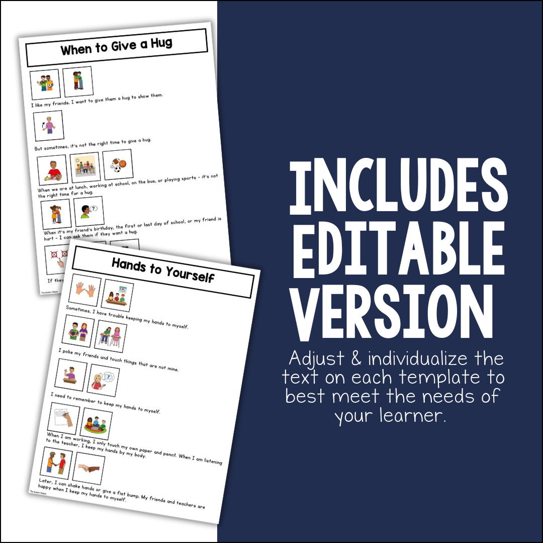 Visual Social Stories: Personal Space Set – The Autism Helper