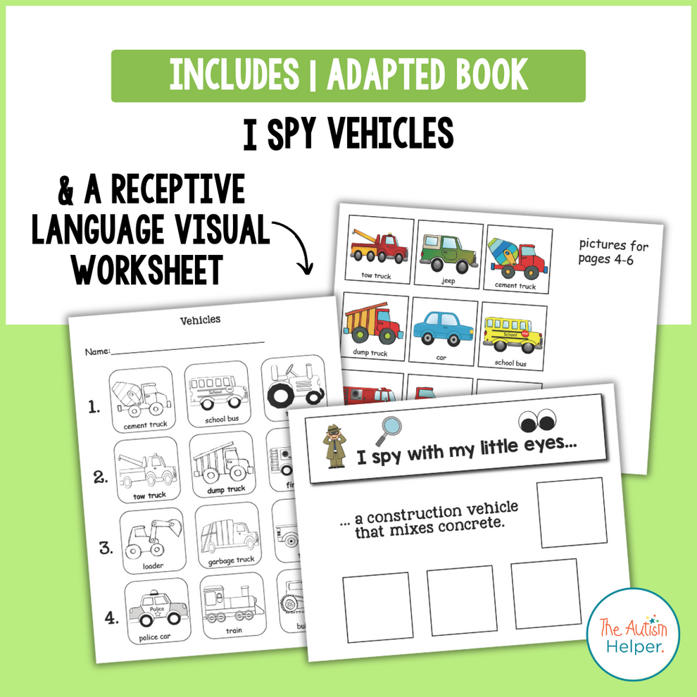 I Spy - Vehicles Adapted Book – The Autism Helper