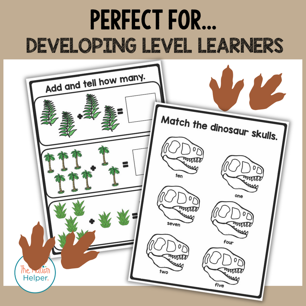 Intermediate Matching Weekly Workbooks - Dinosaurs – The Autism Helper