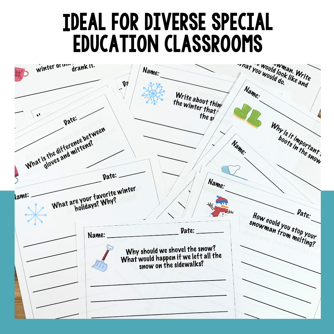 Winter-Themed Visual Writing Prompts and Activities – The Autism Helper