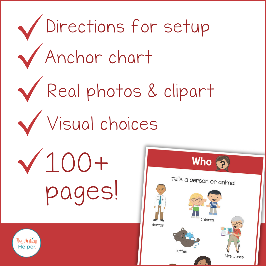 Who Question Unit – The Autism Helper