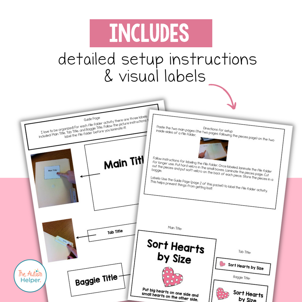 Valentine's Day File Folder Activities – The Autism Helper