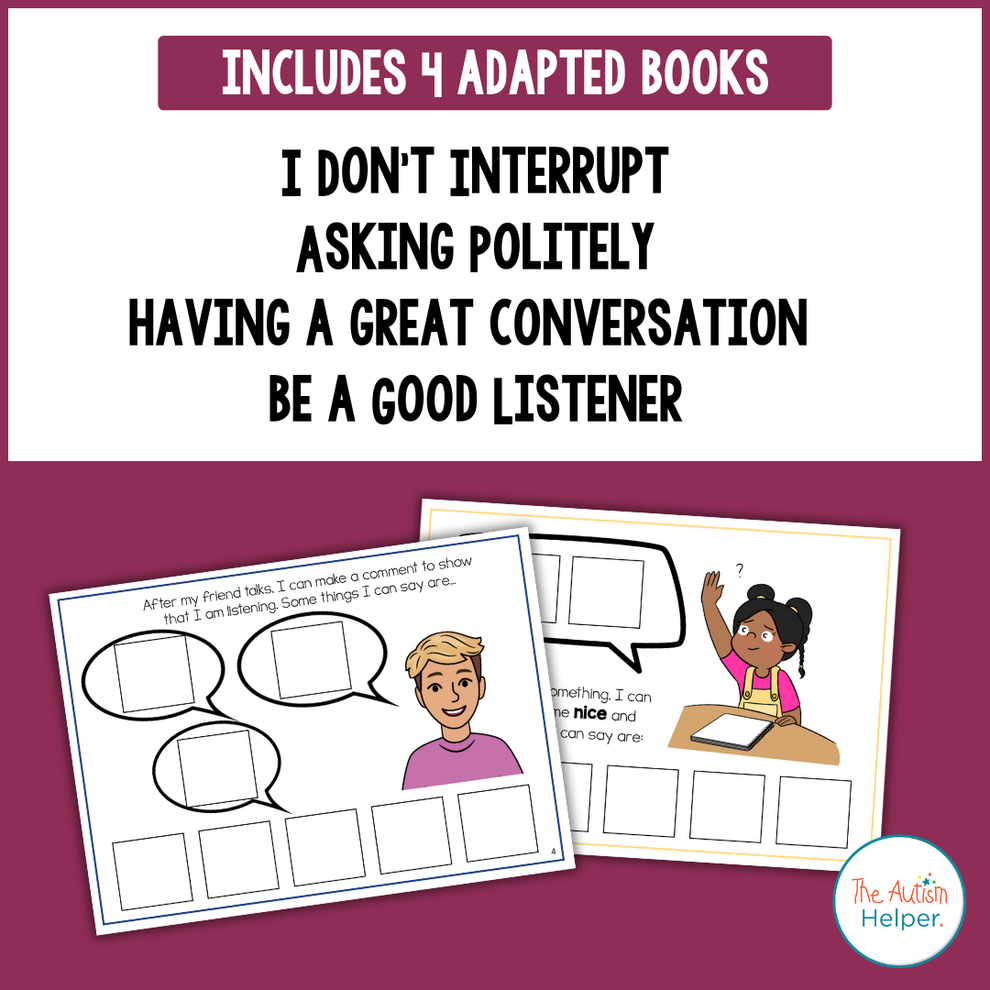 Communication Skills: Social Story Adapted Book Series – The Autism Helper