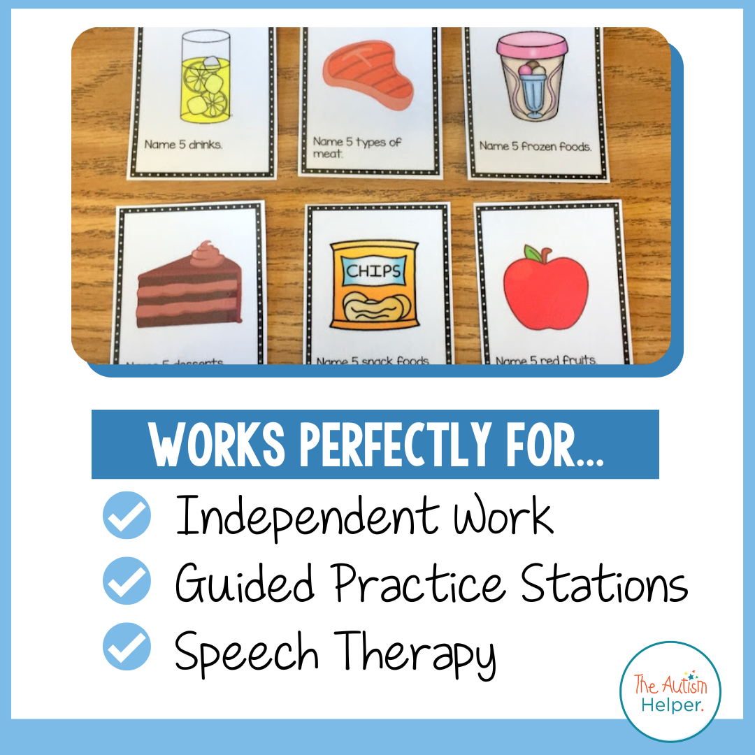 Category Task Cards LEVEL 2 – The Autism Helper