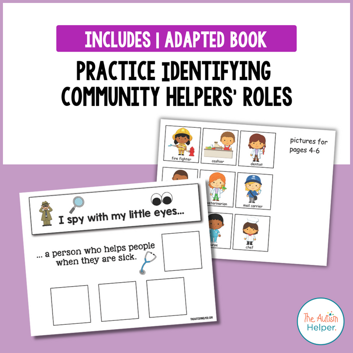 I Spy - Community Helpers Adapted Book – The Autism Helper