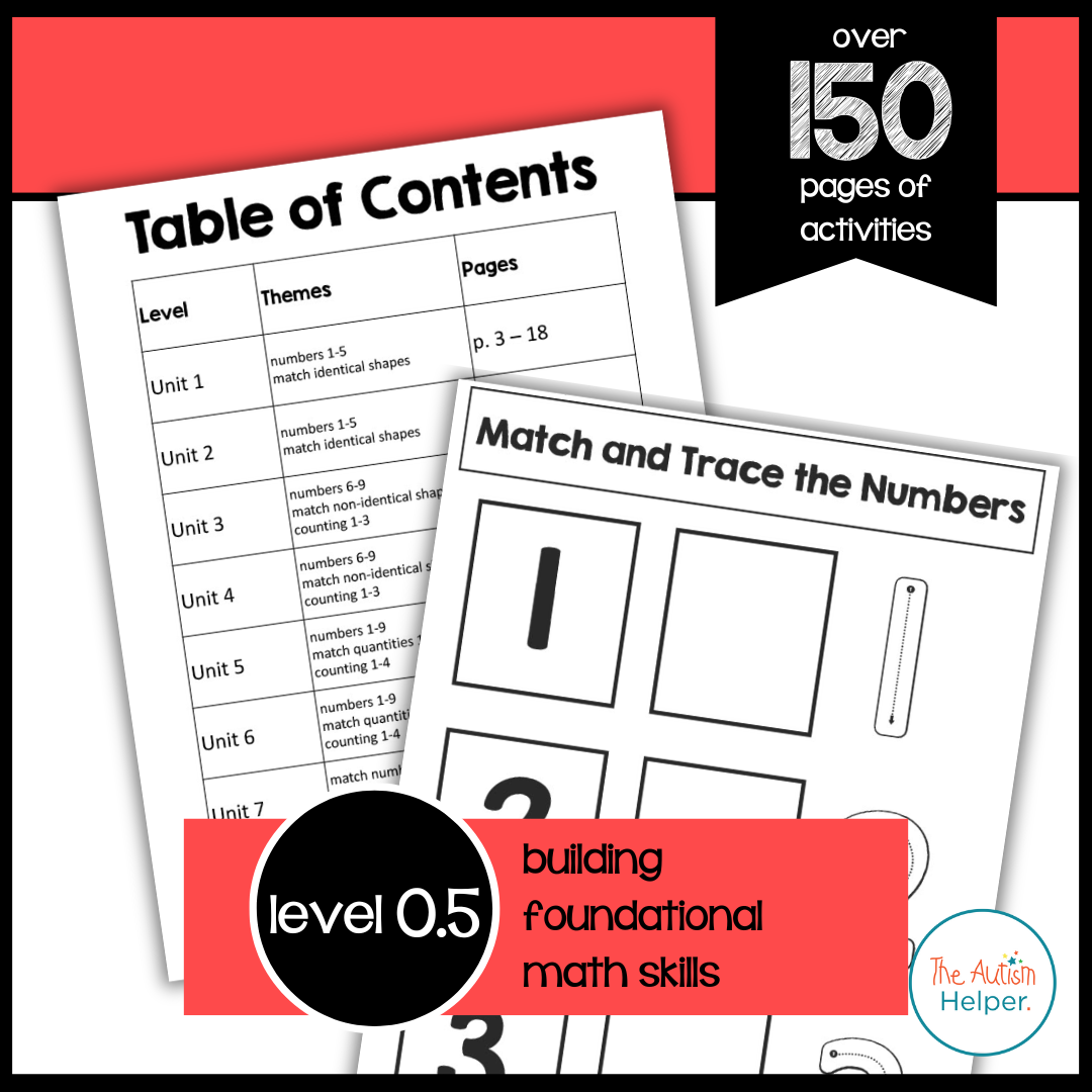 Level 0.5 Math Leveled Daily Curriculum FILE FOLDER ACTIVITIES – The ...