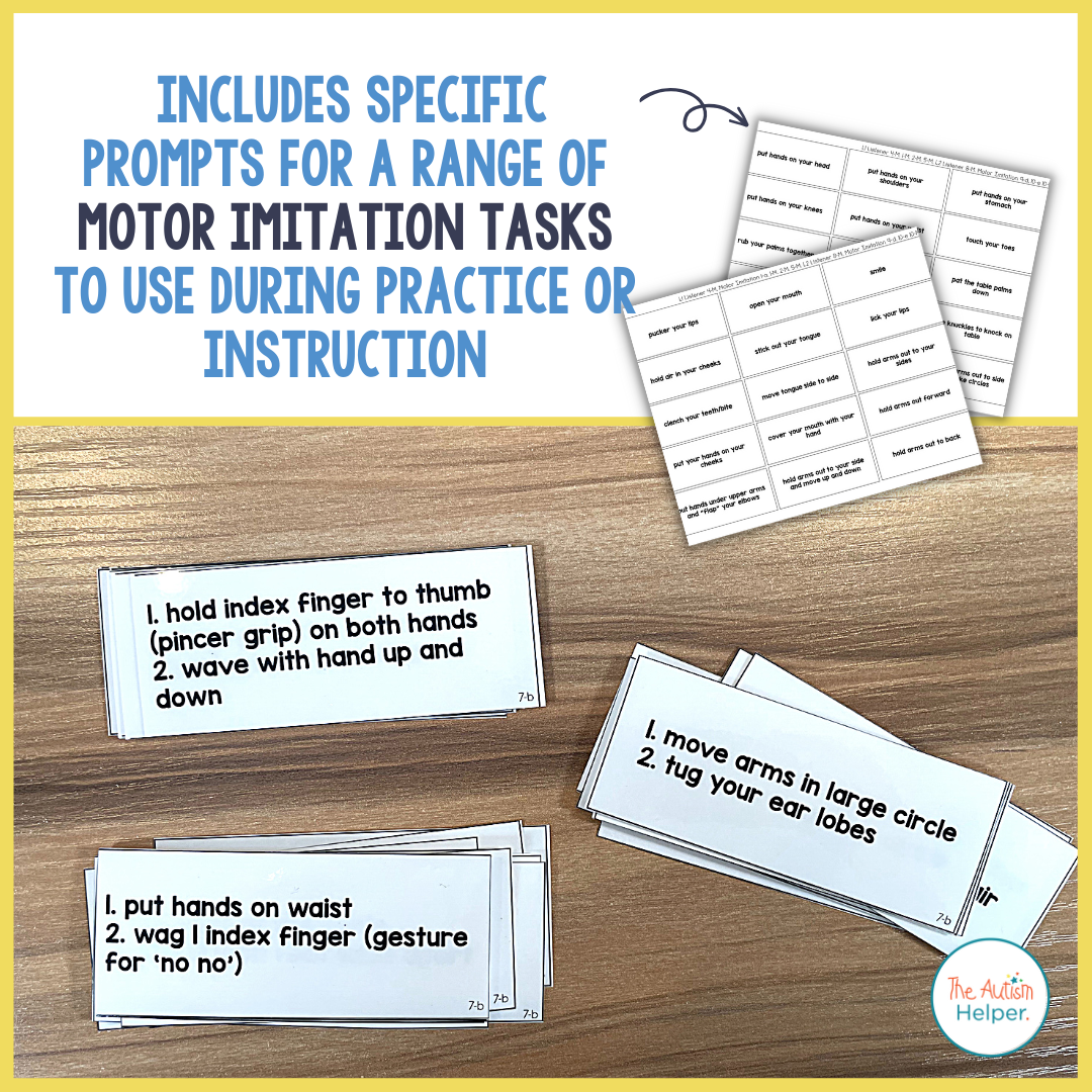 VB-MAPP Task Cards: Motor Imitation Level 2 – The Autism Helper