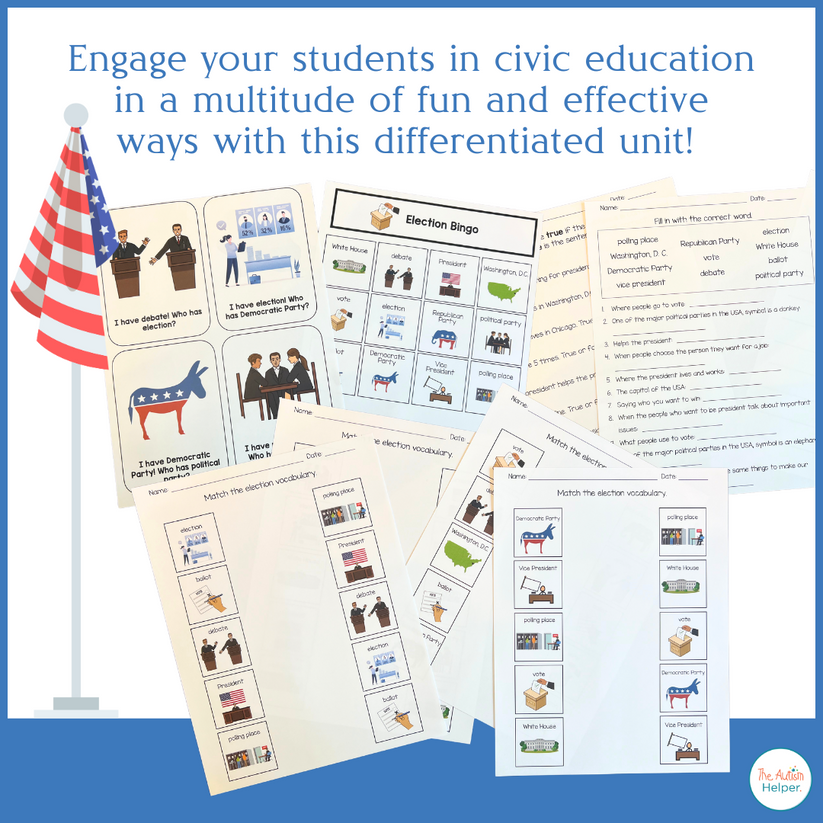 United States Election Unit {Includes 2024 Election} – The Autism Helper