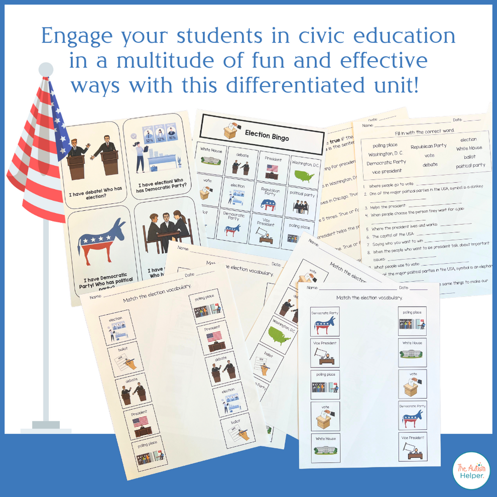 United States Election Unit {Includes 2024 Election} – The Autism Helper