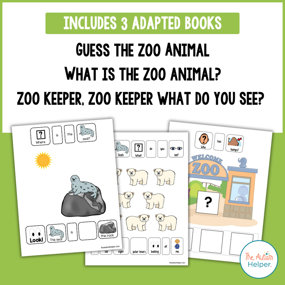Zoo Animal Adapted Book Series – The Autism Helper