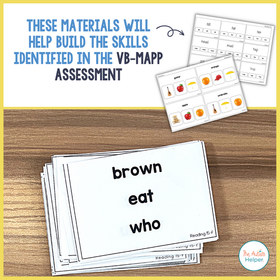VB-MAPP Task Cards: Reading and Writing Level 3 – The Autism Helper