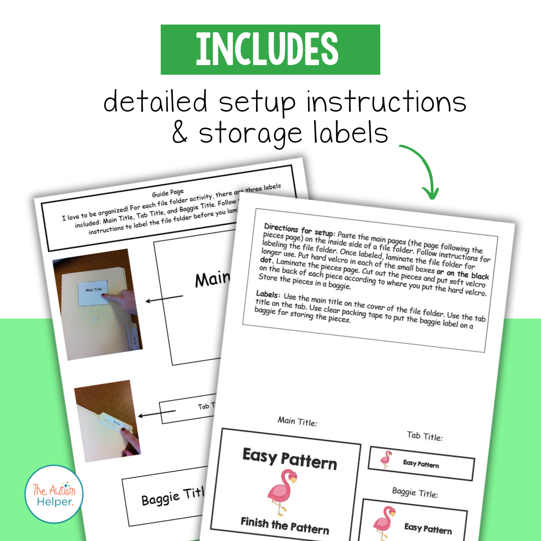 Zoo Animals File Folder Activities – The Autism Helper