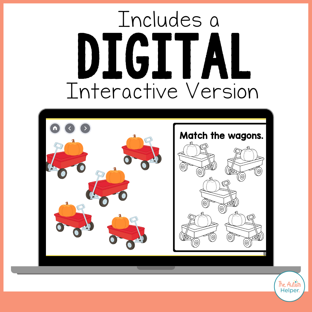 Easy Matching Weekly Workbooks - Fall Edition – The Autism Helper