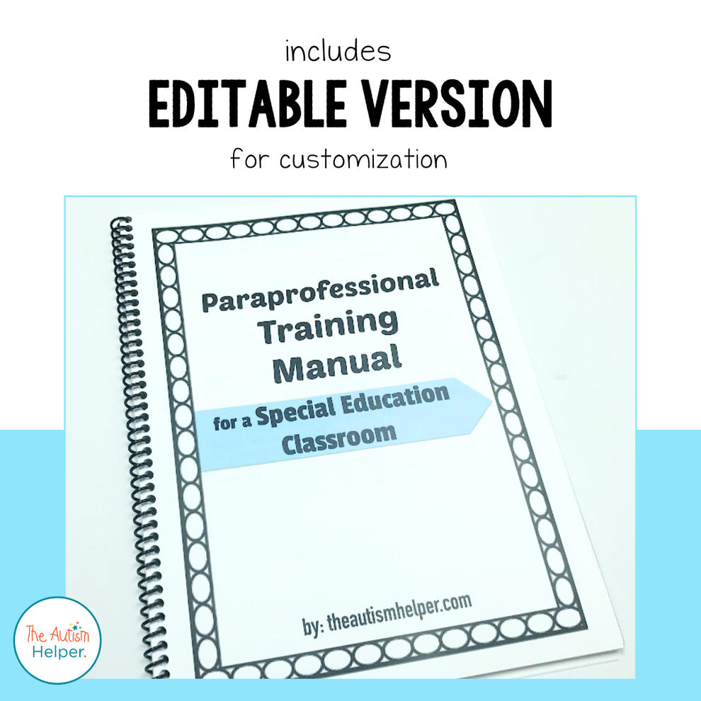 Paraprofessional Training Manual – The Autism Helper