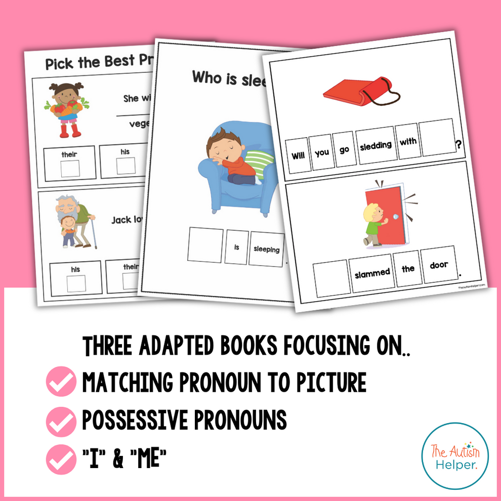 Pronoun Adapted Book Series – The Autism Helper