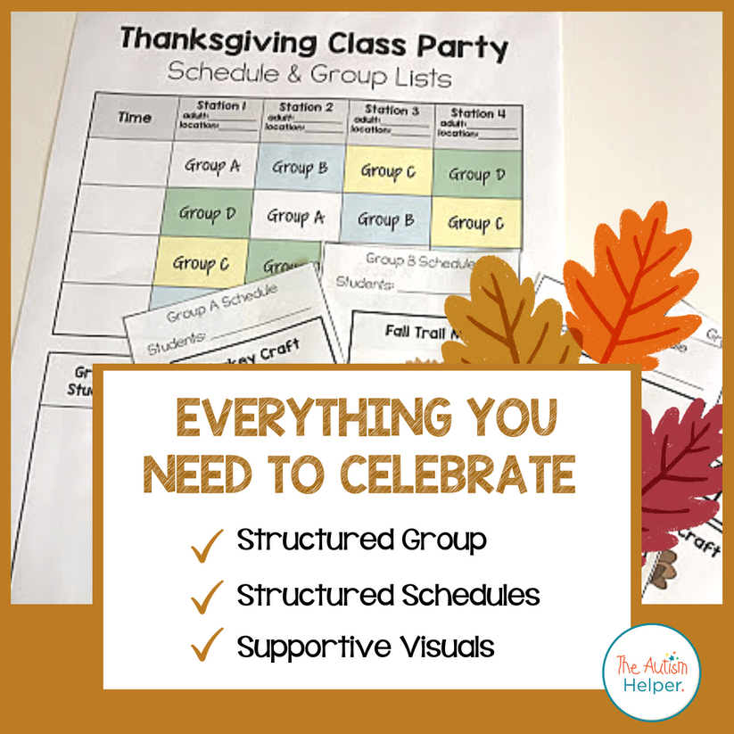Thanksgiving Class Party Setup Kit – The Autism Helper