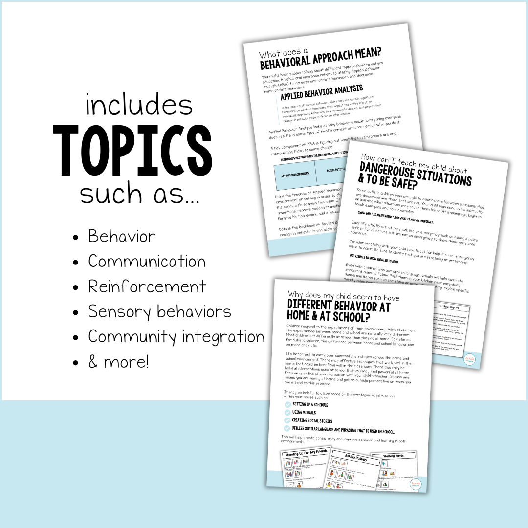 Autism Informational Handouts for Parents & Families – The Autism Helper