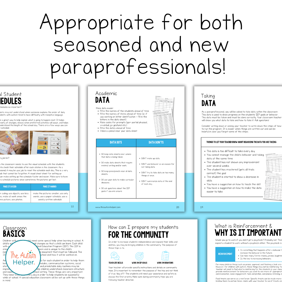 Paraprofessional Training Manual – The Autism Helper
