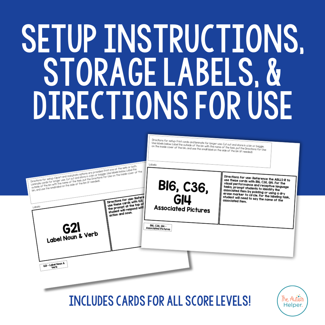 ABLLS-R Aligned Task Card MEGA BUNDLE – The Autism Helper