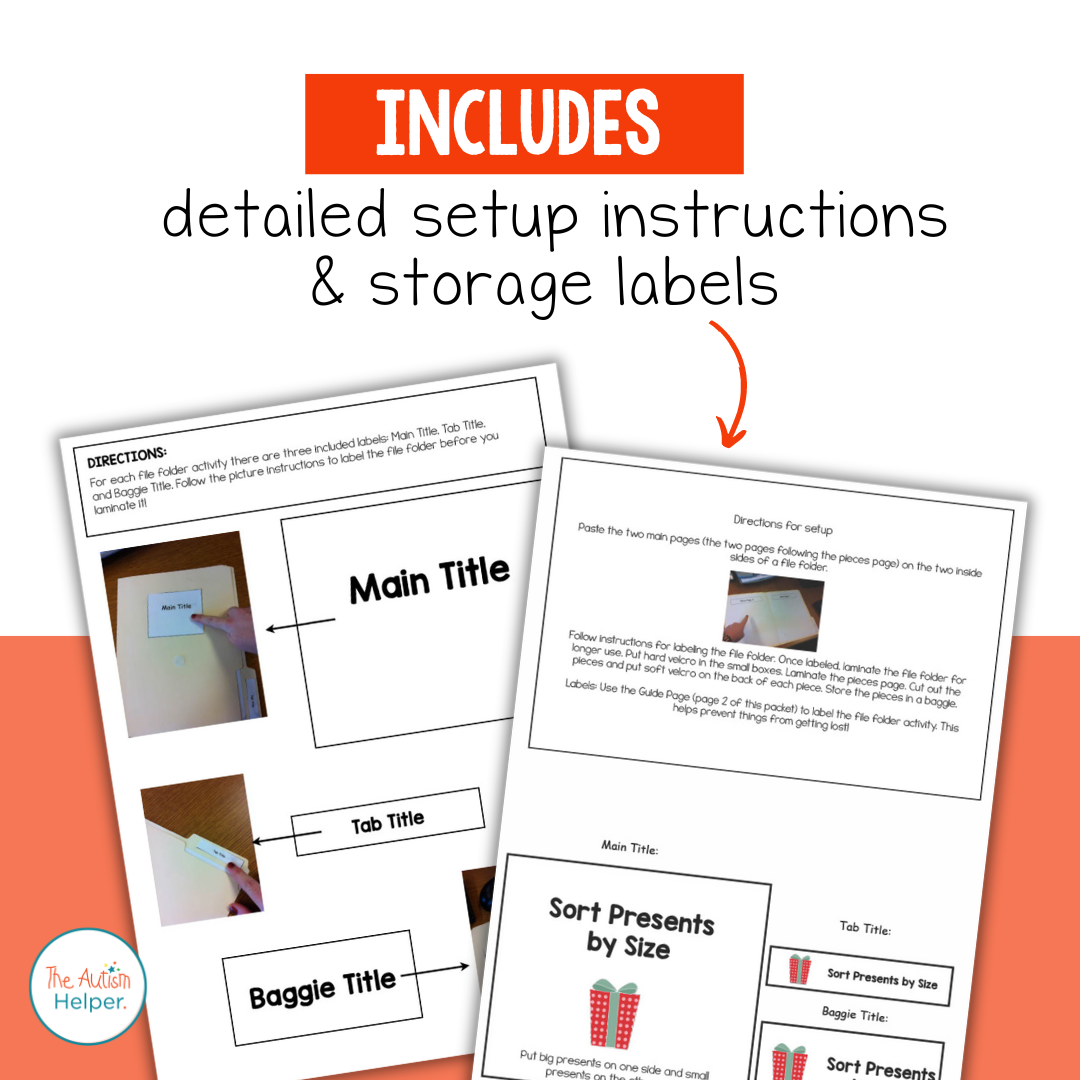 Christmas File Folder Activities – The Autism Helper
