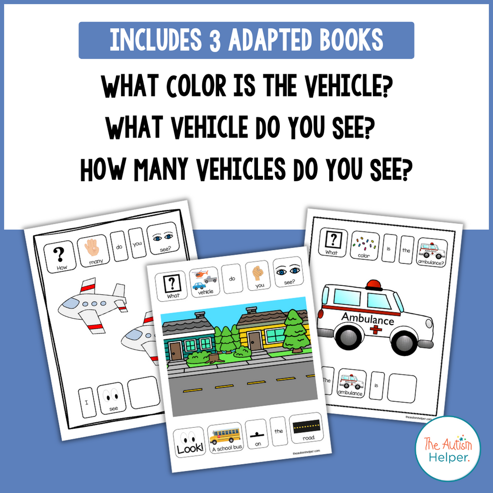 Vehicles Adapted Book Series – The Autism Helper