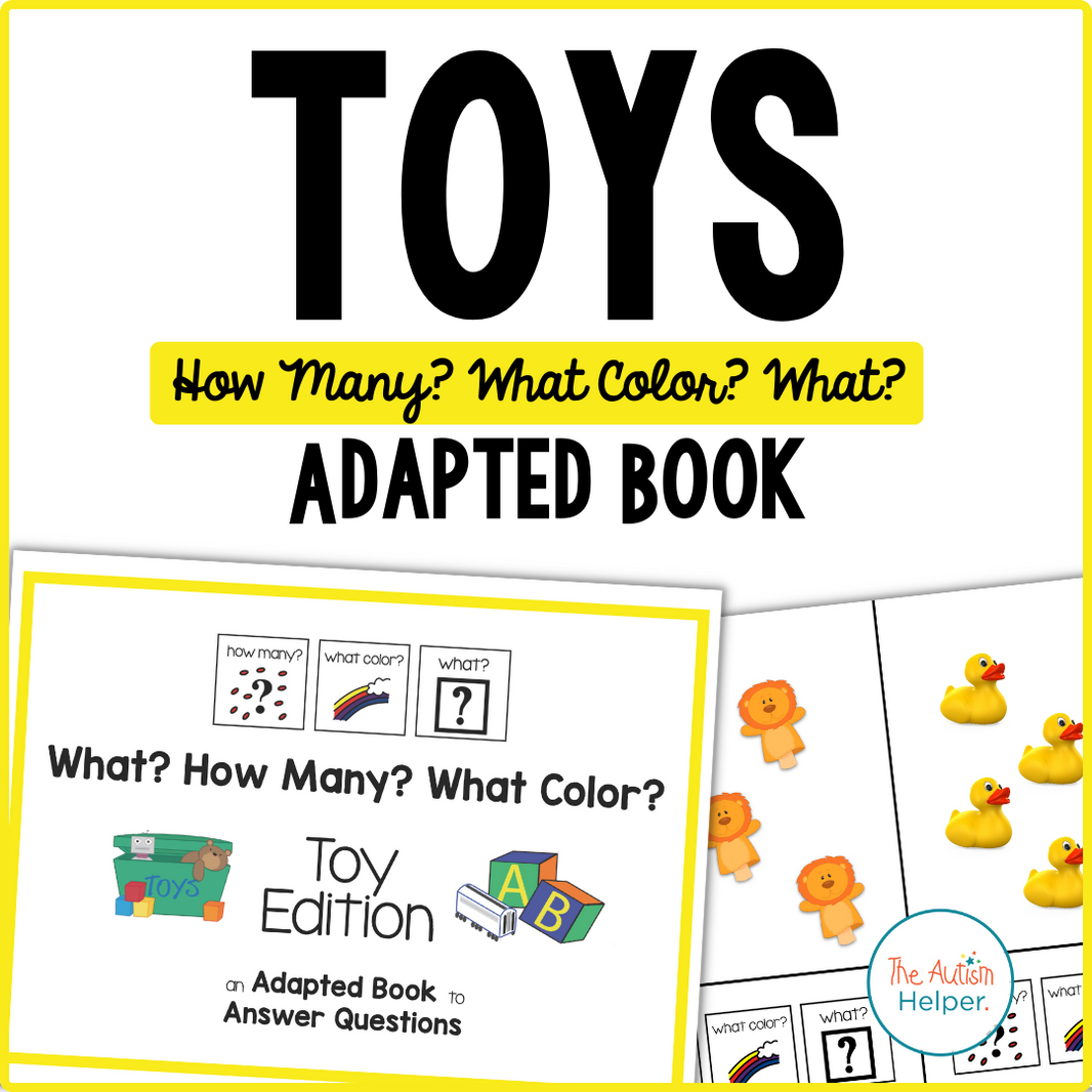 How Many? What Color? What? Adapted Books – The Autism Helper