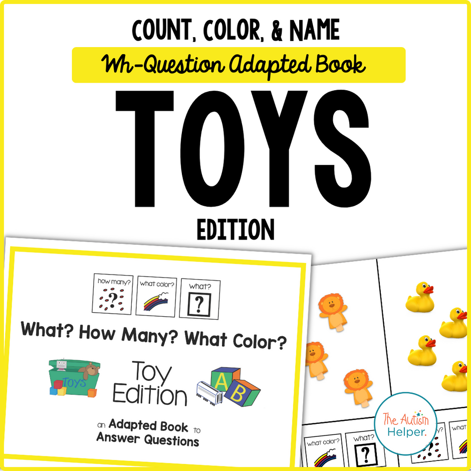 Count, Color, & Name Wh-Question Adapted Books – The Autism Helper