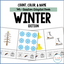 Count, Color, & Name Wh-Question Adapted Book - WINTER – The Autism Helper