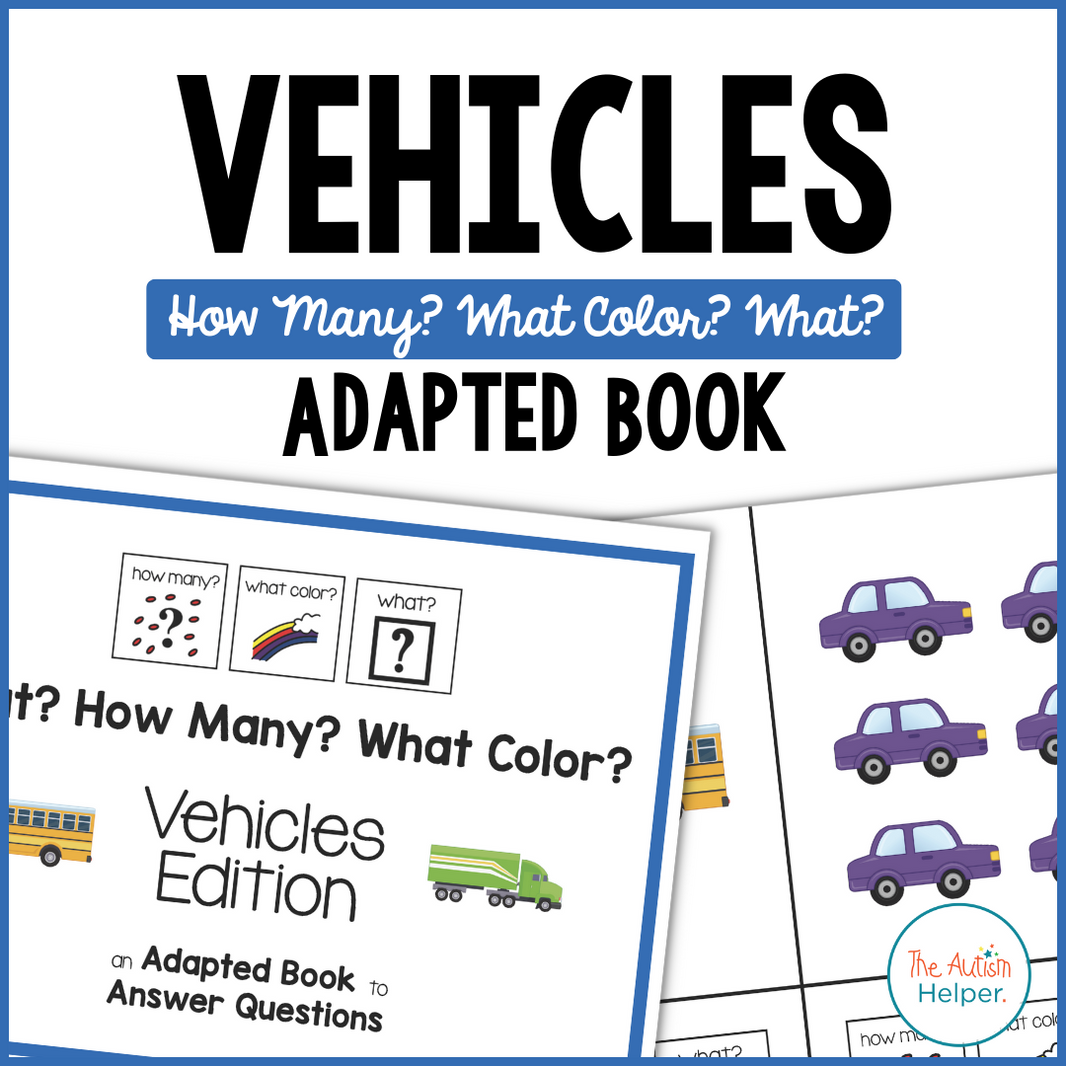 How Many? What Color? What? Adapted Books – The Autism Helper