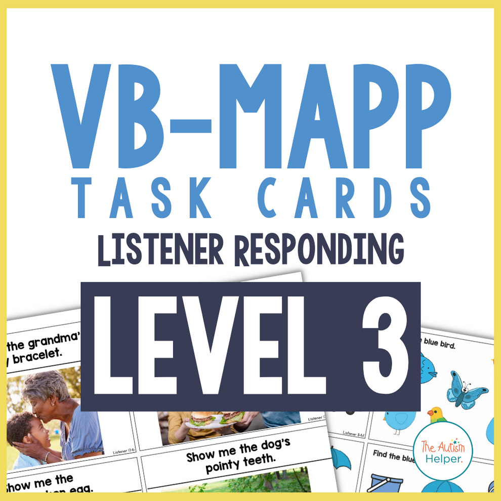 VB-MAPP Task Cards: Listener Responding Level 3 – The Autism Helper