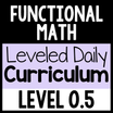 Functional Math Leveled Daily Curriculum {LEVEL 0.5} – The Autism Helper
