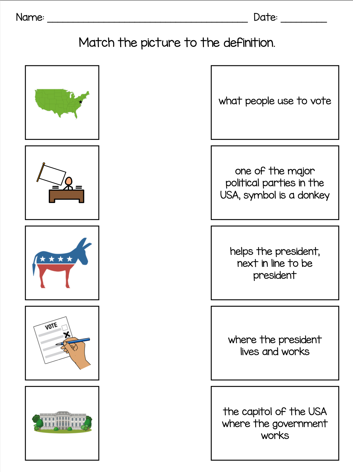 United States Election Unit {Includes 2024 Election} – The Autism Helper