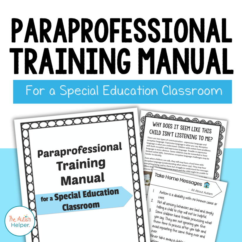 Paraprofessional Training Manual – The Autism Helper