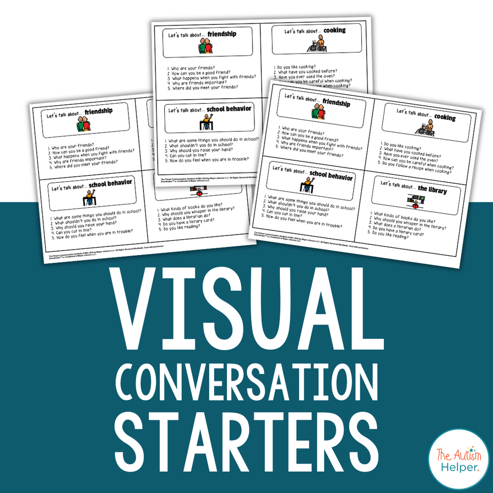 Visual Conversation Starters (with Visual Choices) – The Autism Helper