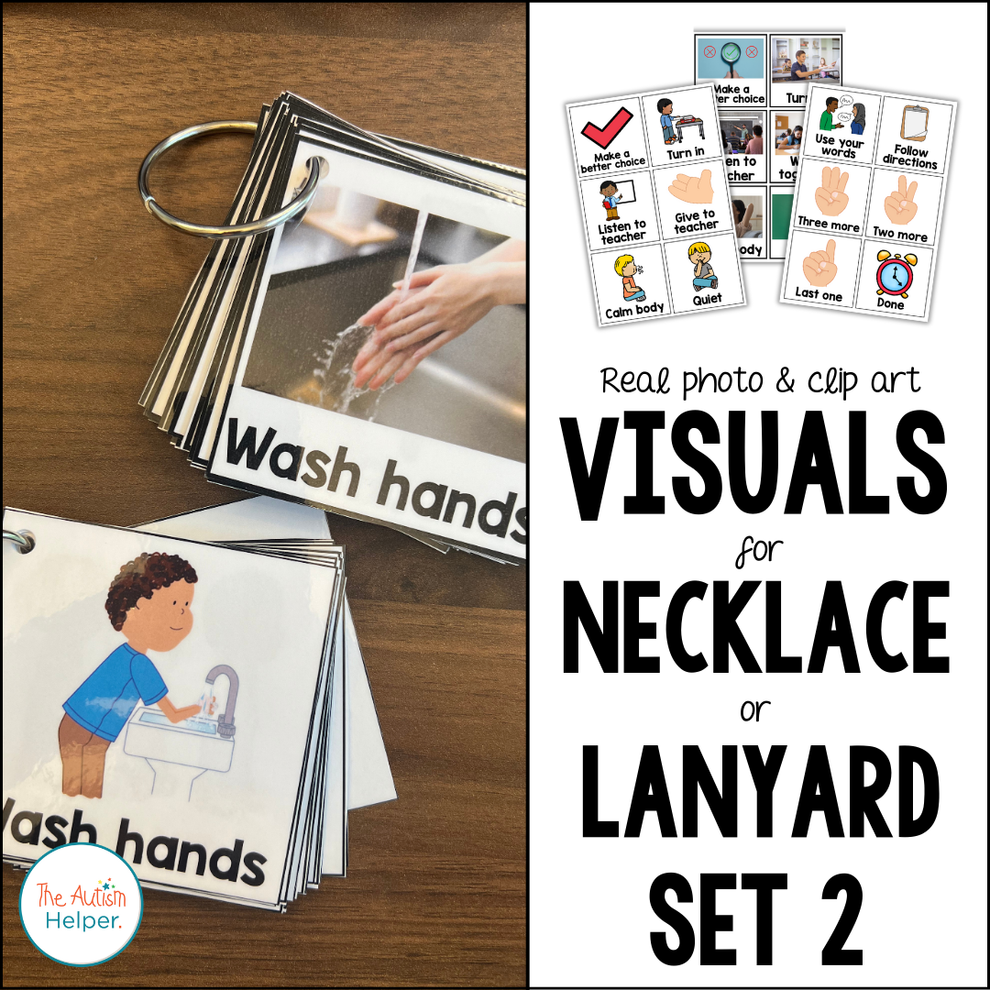 Visuals for Necklace or Lanyard Set 2 – The Autism Helper
