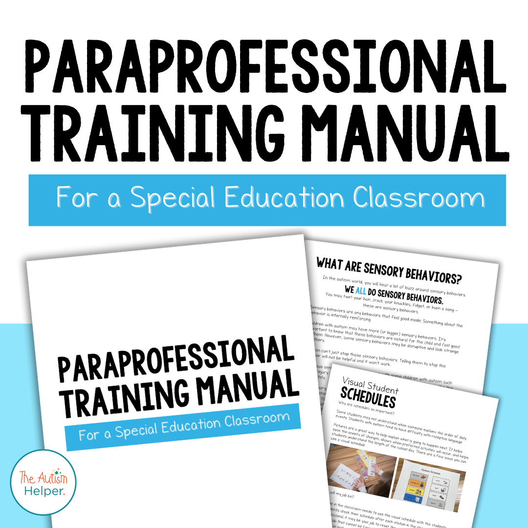 Paraprofessional Training Manual – The Autism Helper