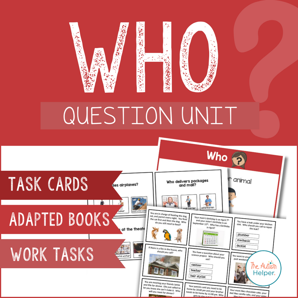 Who Question Unit – The Autism Helper