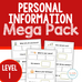 Personal Information Mega Pack {Level 1} – The Autism Helper
