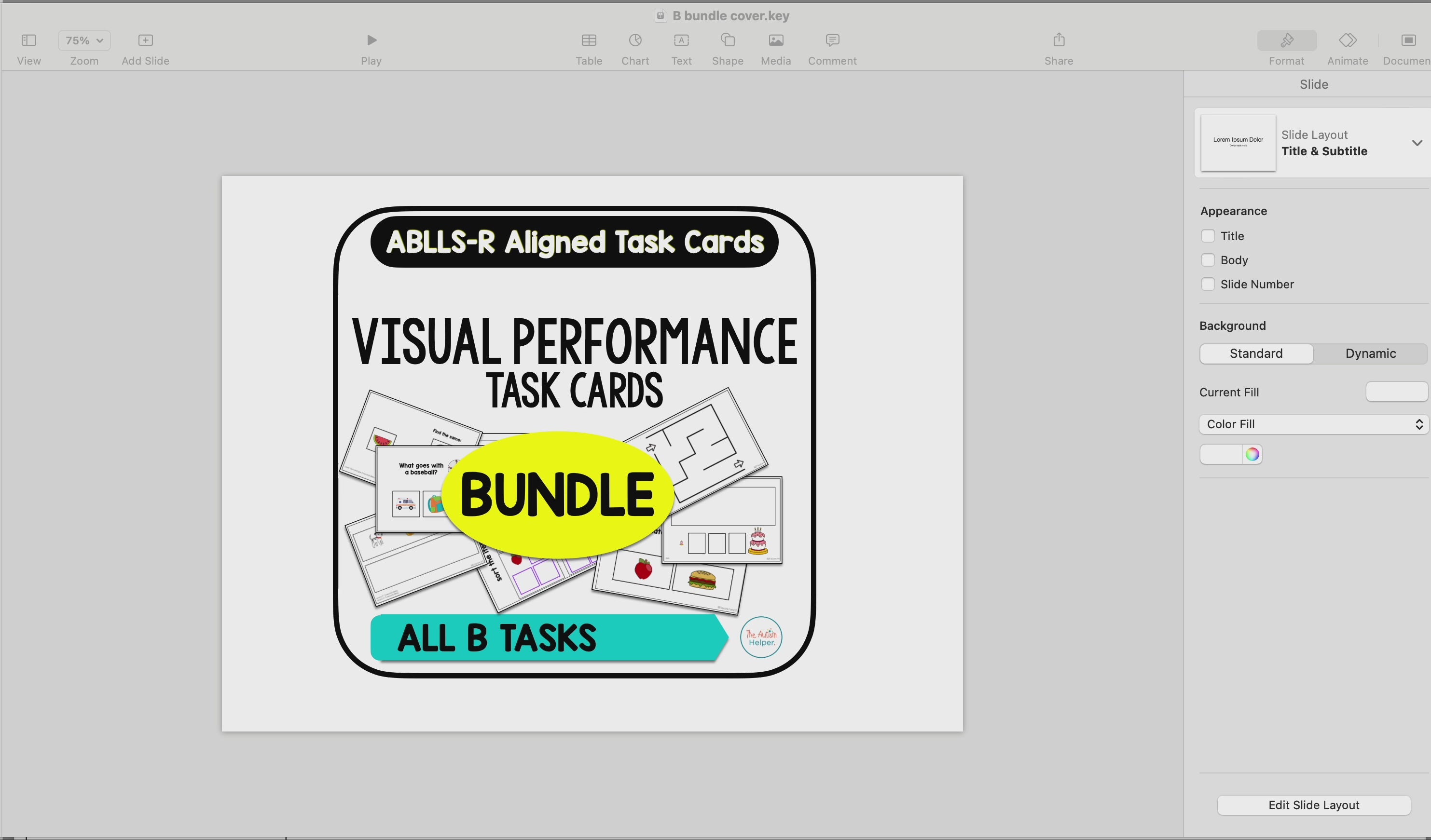 Visual Performance Task Card BUNDLE [ABLLS-R Aligned ALL B TASKS] – The ...