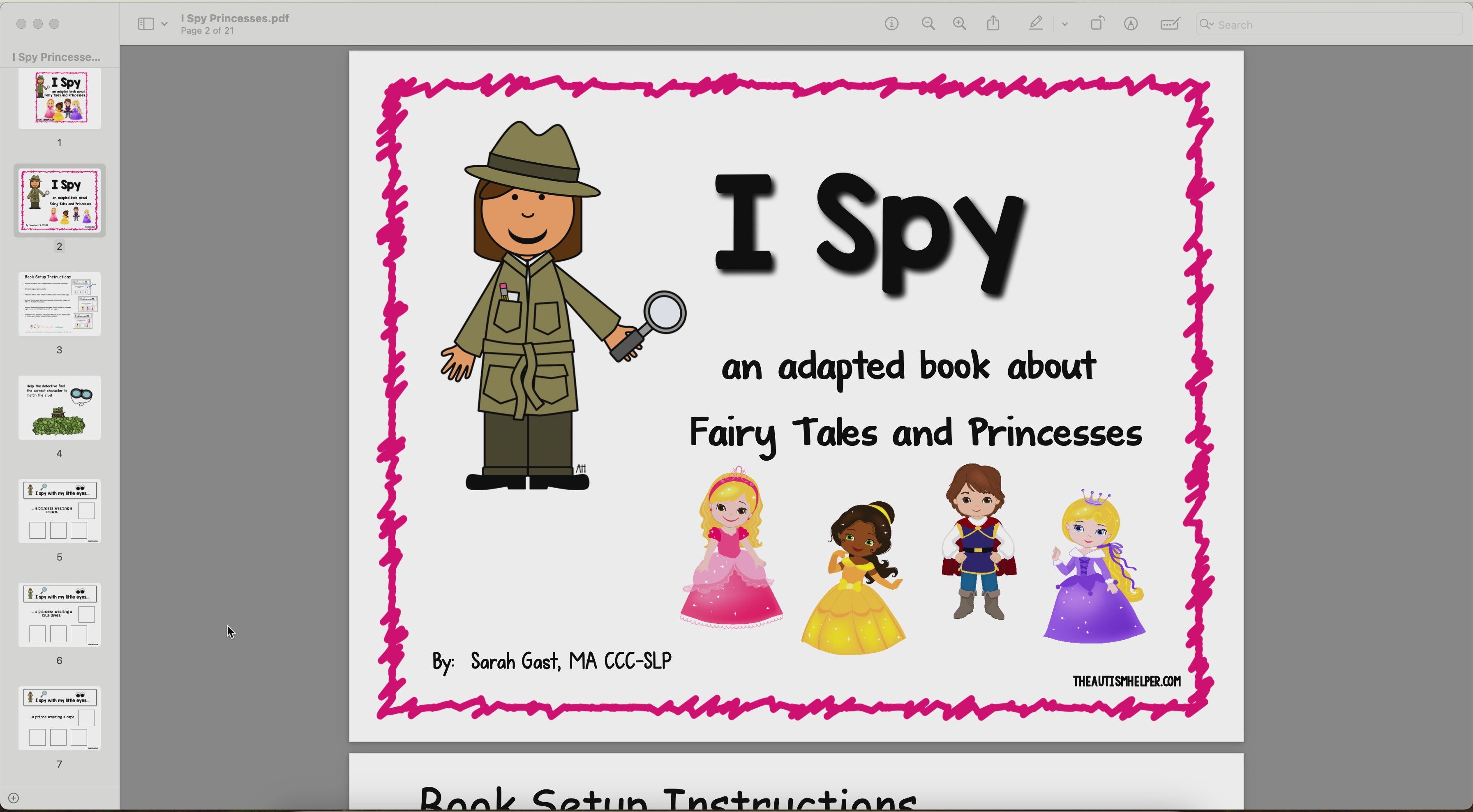 I Spy - Princesses Adapted Book – The Autism Helper