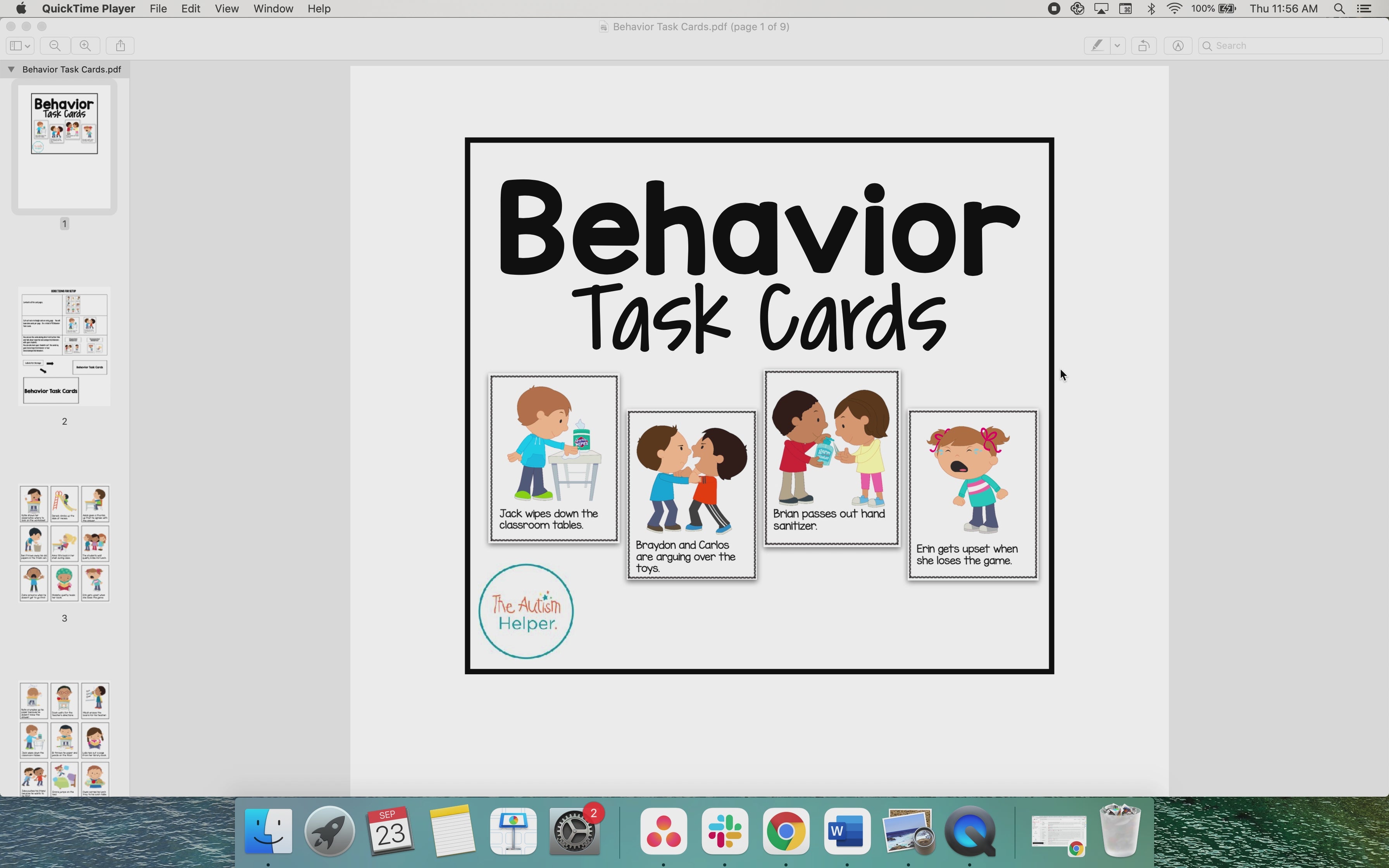 Behavior Task Cards – The Autism Helper