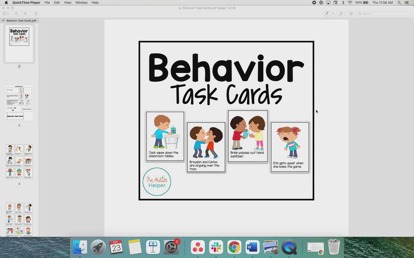 Behavior Task Cards – The Autism Helper