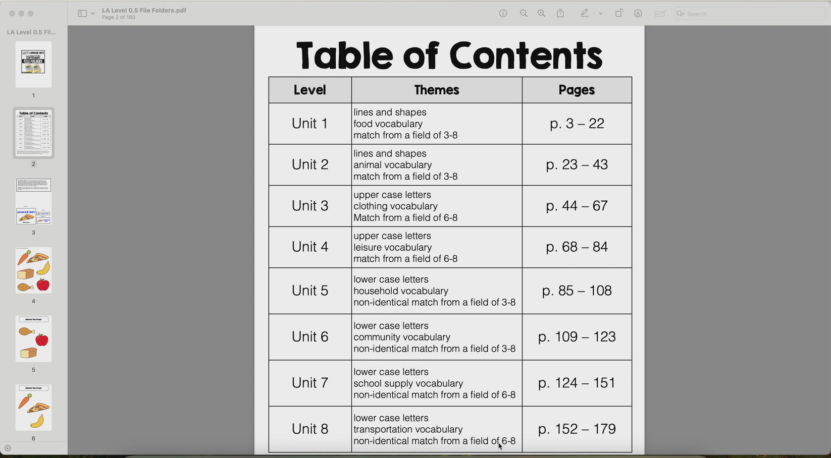 Level 0.5 Language Arts Leveled Daily Curriculum FILE FOLDER ACTIVITIE ...