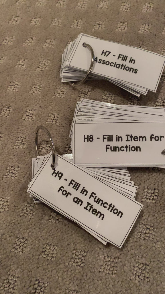Fill In Feature, Function, and Class Task Cards [ABLLS-R Aligned to H ...