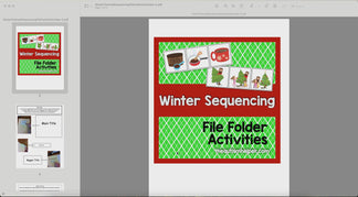 Winter Sequencing File Folder Activities – The Autism Helper