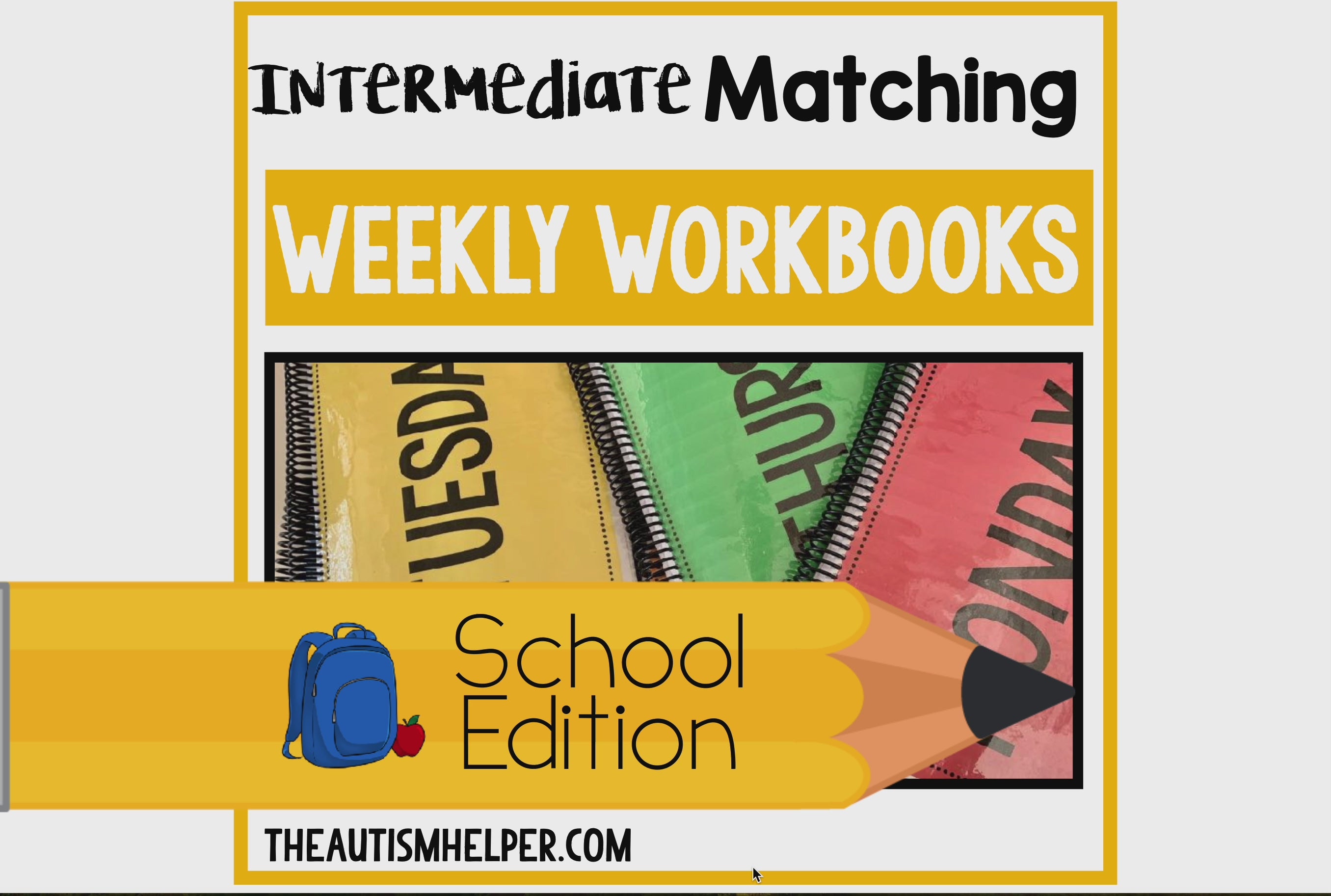 Intermediate Matching Weekly Workbooks - School Edition – The Autism Helper