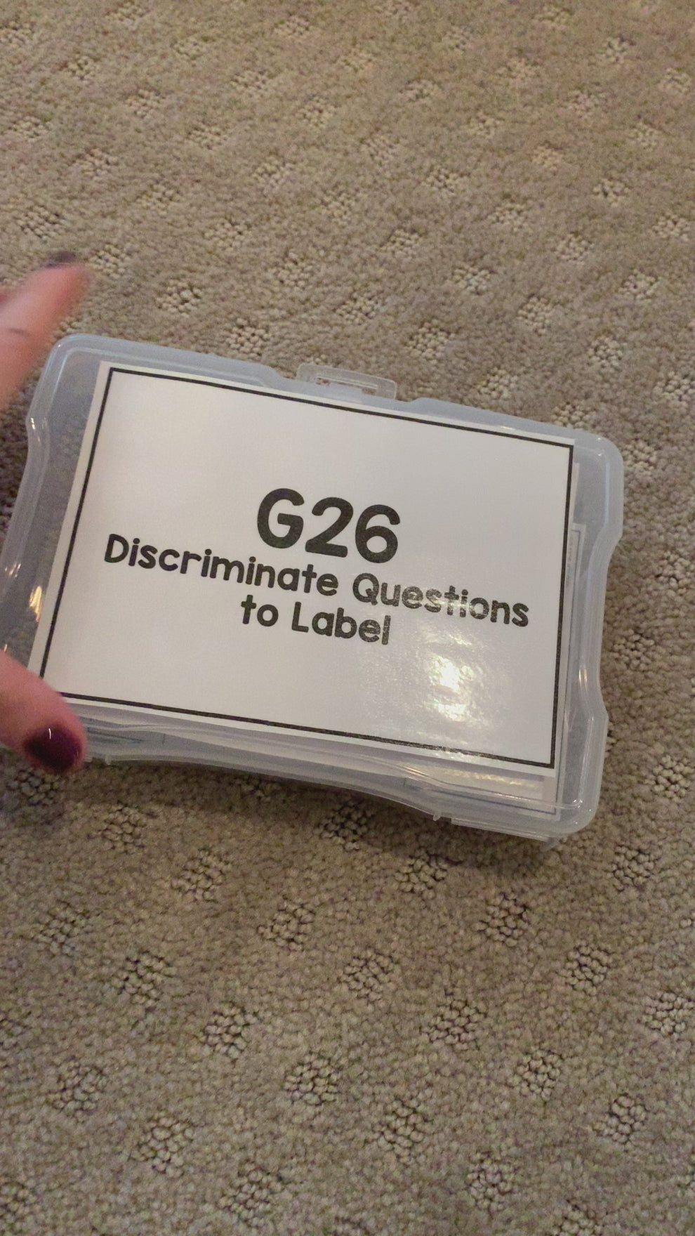 Discriminate Between Different Questions Task Cards [ABLLS-R Aligned G ...
